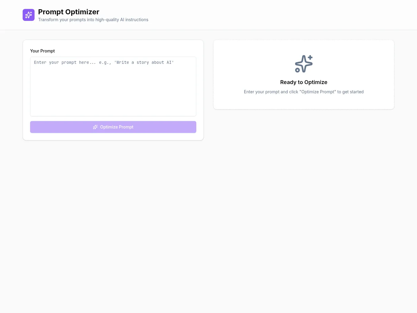 Prompt Optimizer: Intelligent Prompt Enhancement for Better AI Outputs