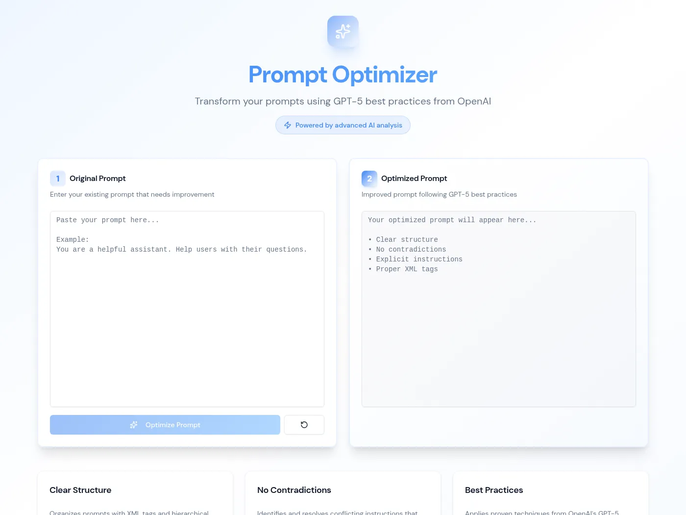 Prompt Optimizer: Effortless Prompt Improvement Tool