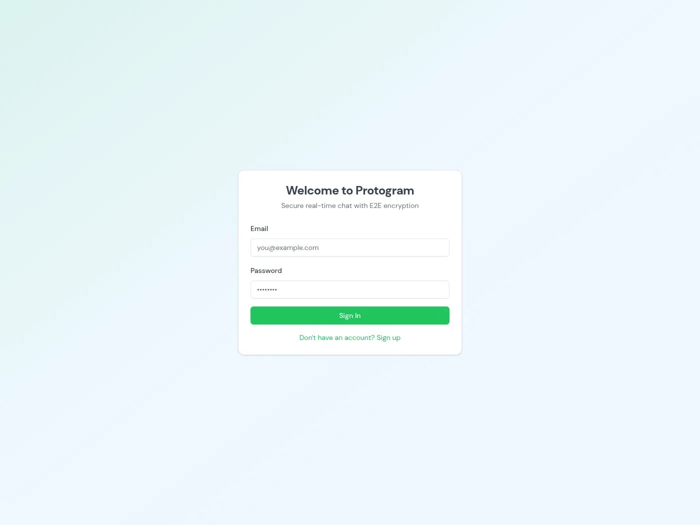 Protogram Secure Real-Time Chat Prototype