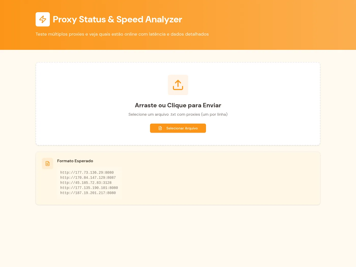 Proxy Status & Speed Analyzer Web App