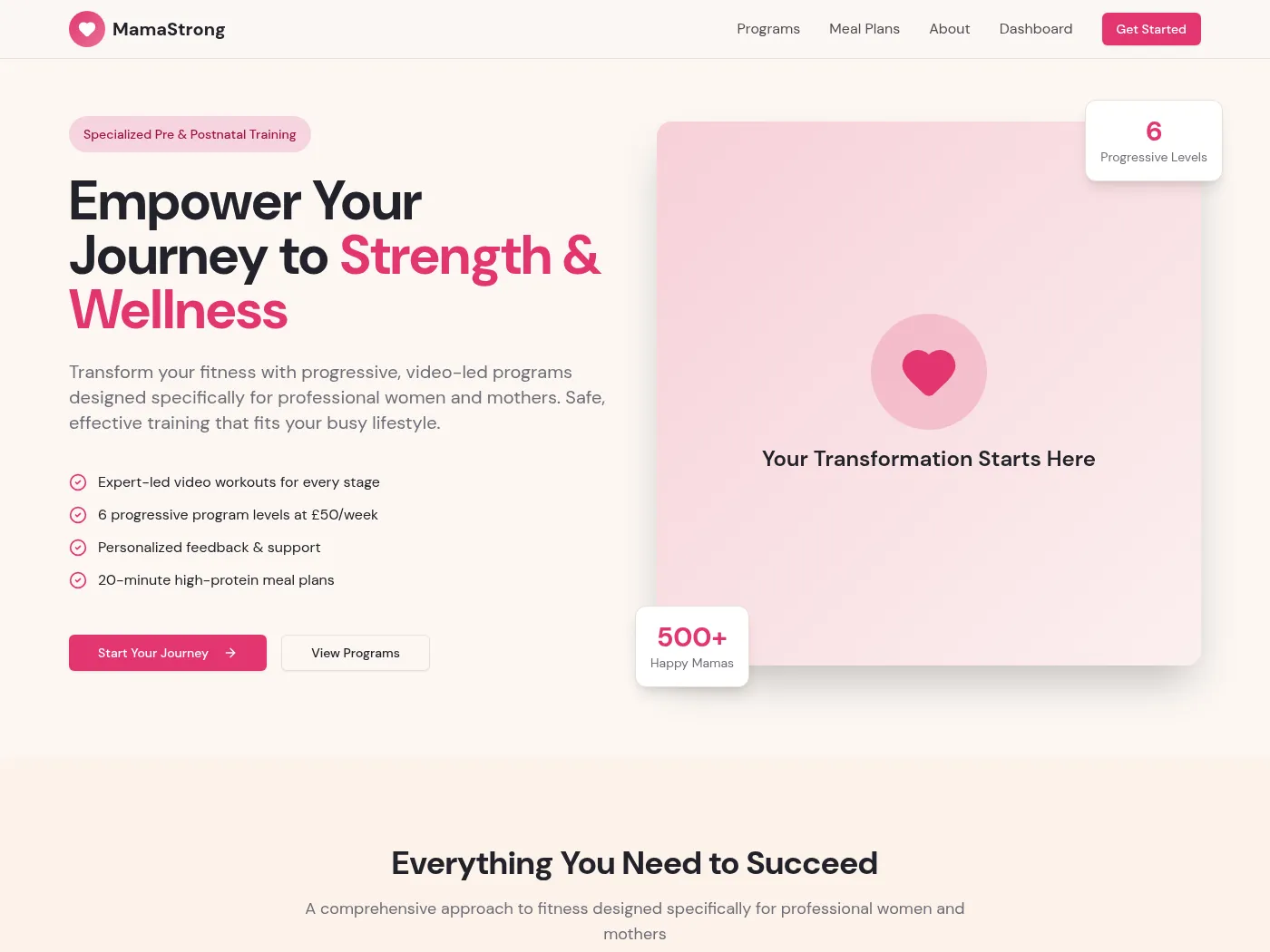PT Personal Training Platform for Professional Women and Prenatal/Postnatal Fitness