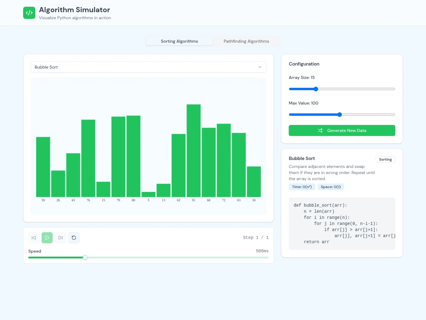 Python Algorithm Simulation Toolkit | Built with Blink