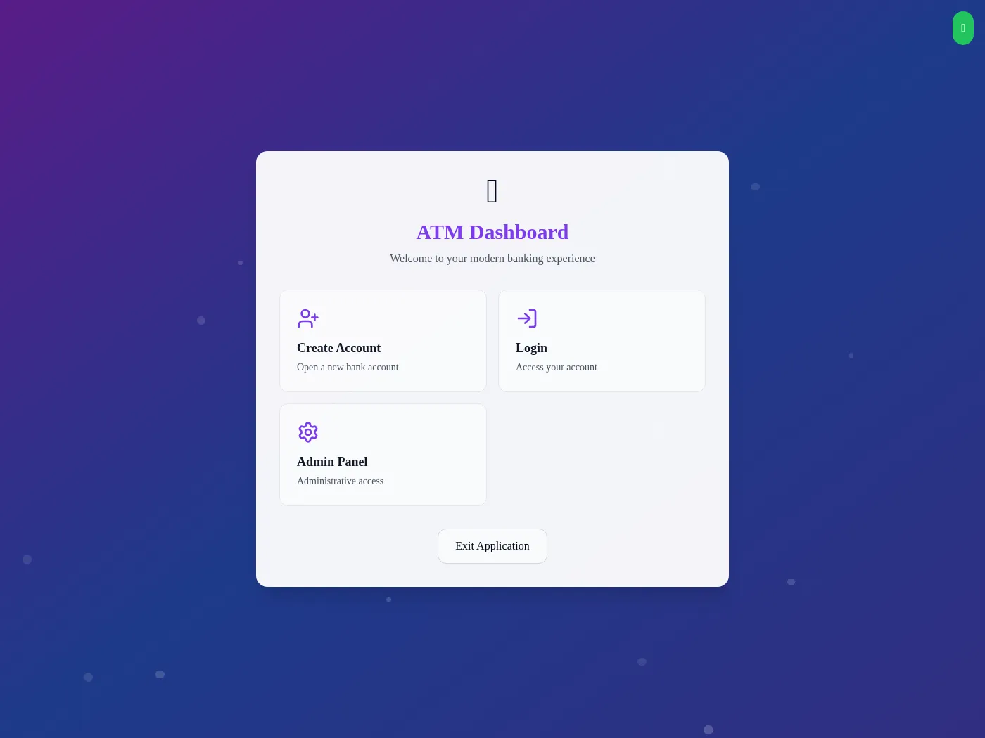Modern Python ATM Simulator with Voice, Virtual Cards & Management Dashboard