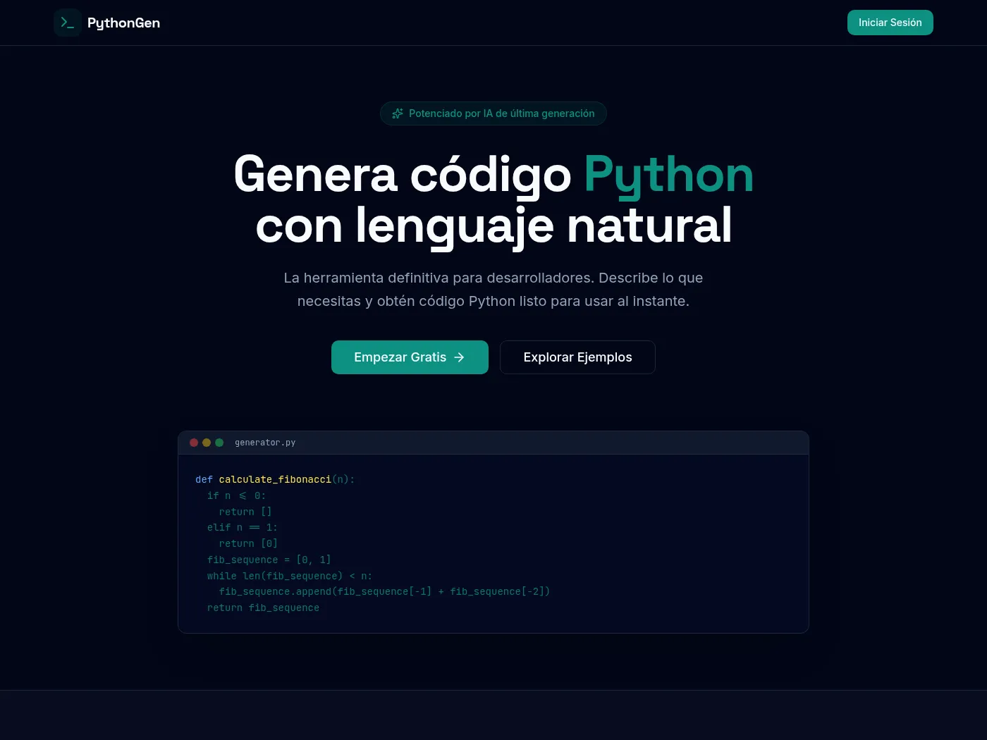 Python Code Generator