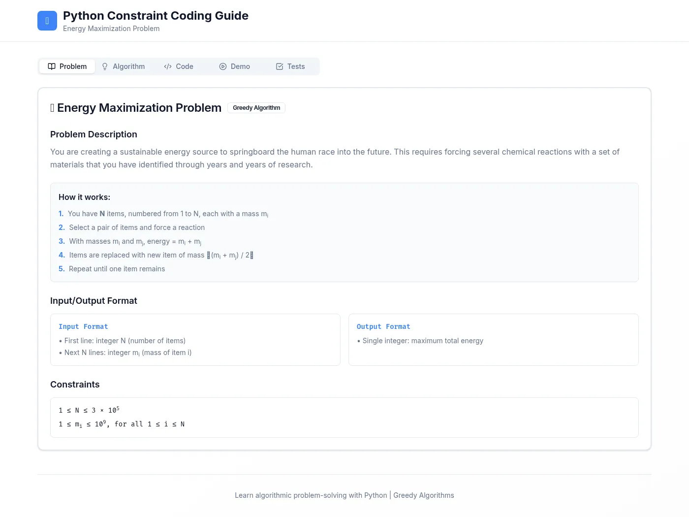 Python Constraint-Based Coding Guide