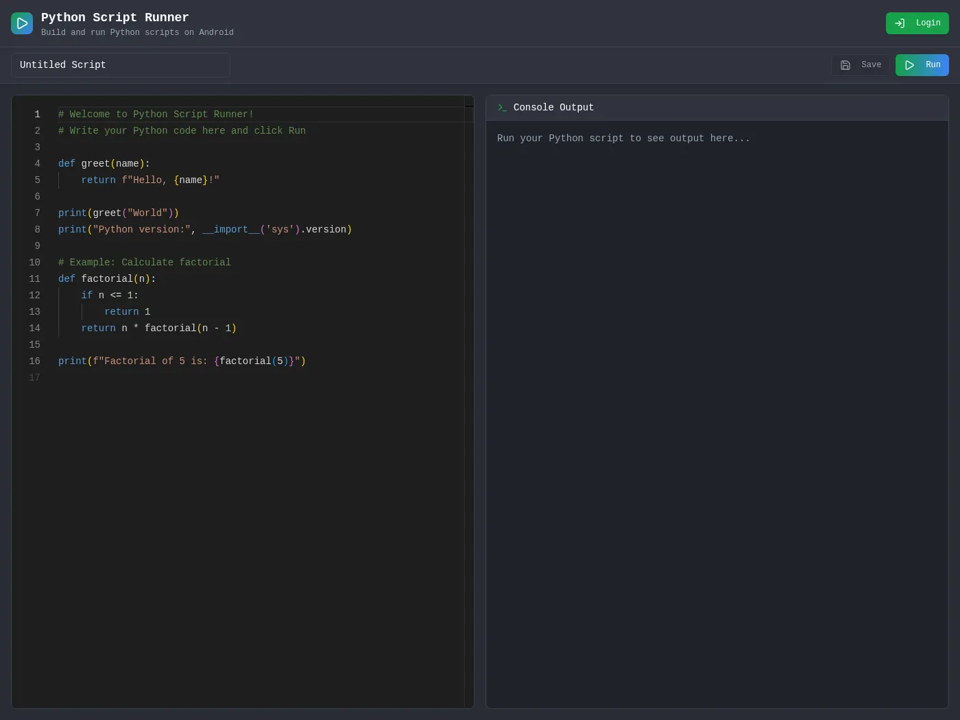 Python Script Runner for Android