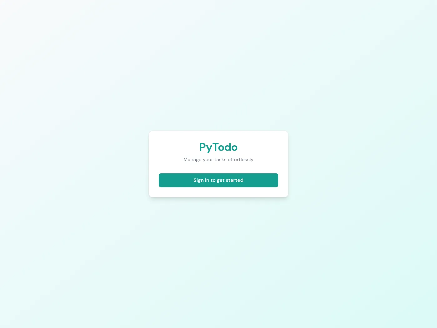 PyTodo Simple List