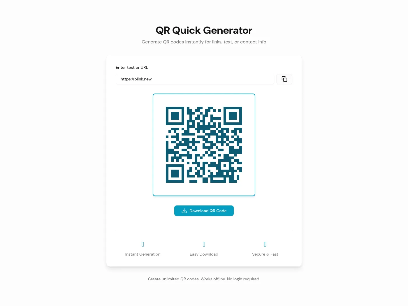 QR Quick Generator
