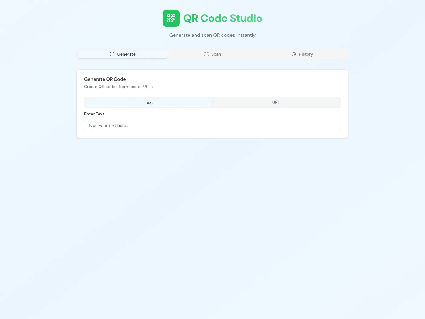 QR Code Generator and Scanner