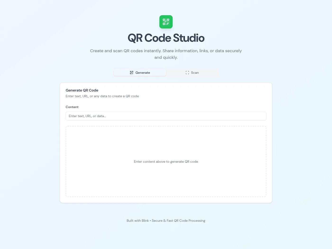 QR Code Generator and Scanner