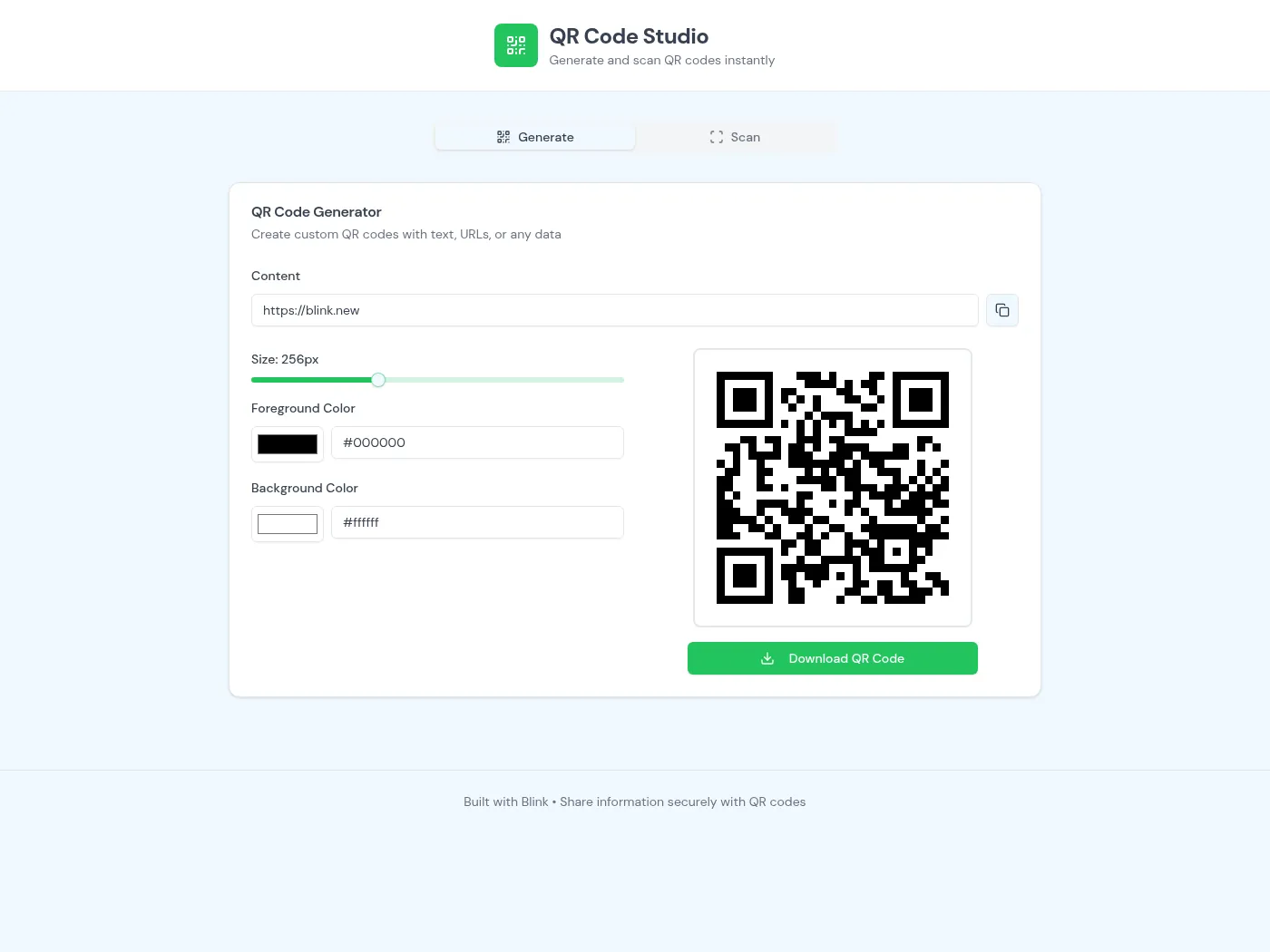 QR Code Generator & Scanner Web App