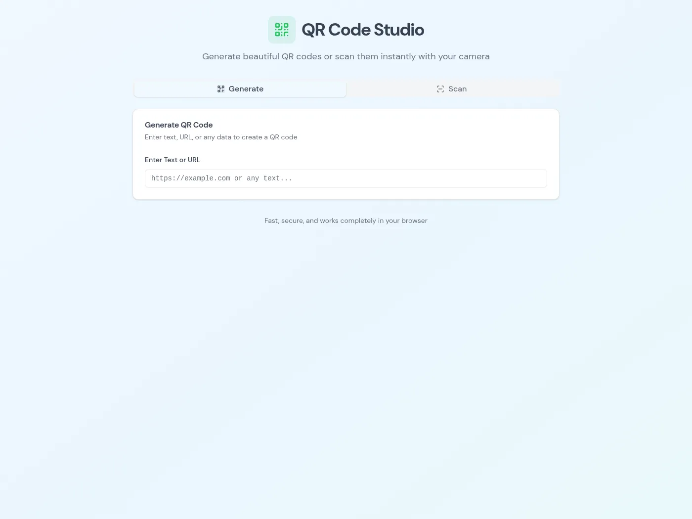 QR Code Generator & Scanner Web App