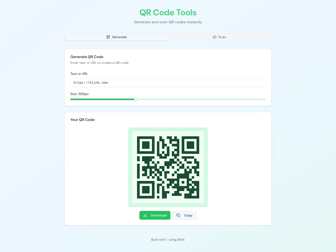 QR Code Generator & Scanner