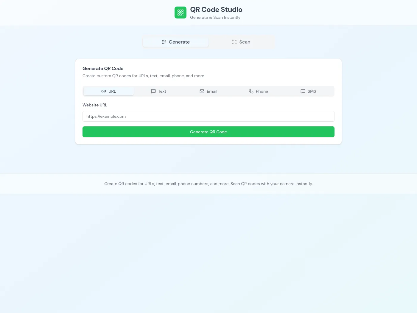 QR Code Generator and Scanner