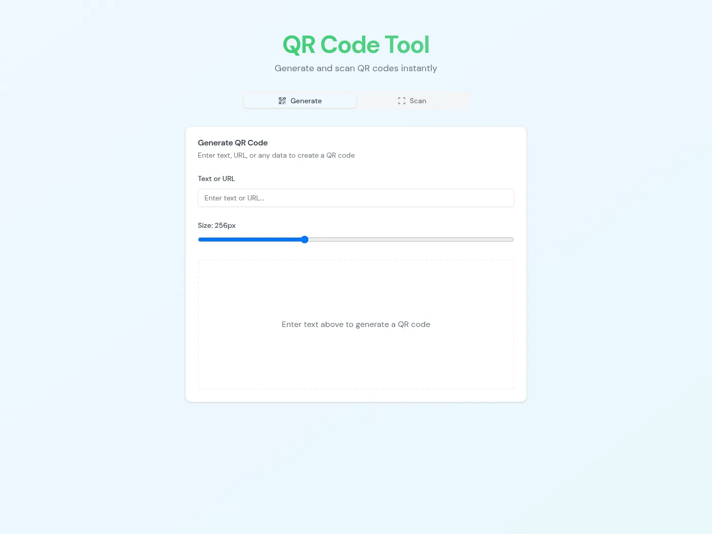 QR Code Generator & Scanner