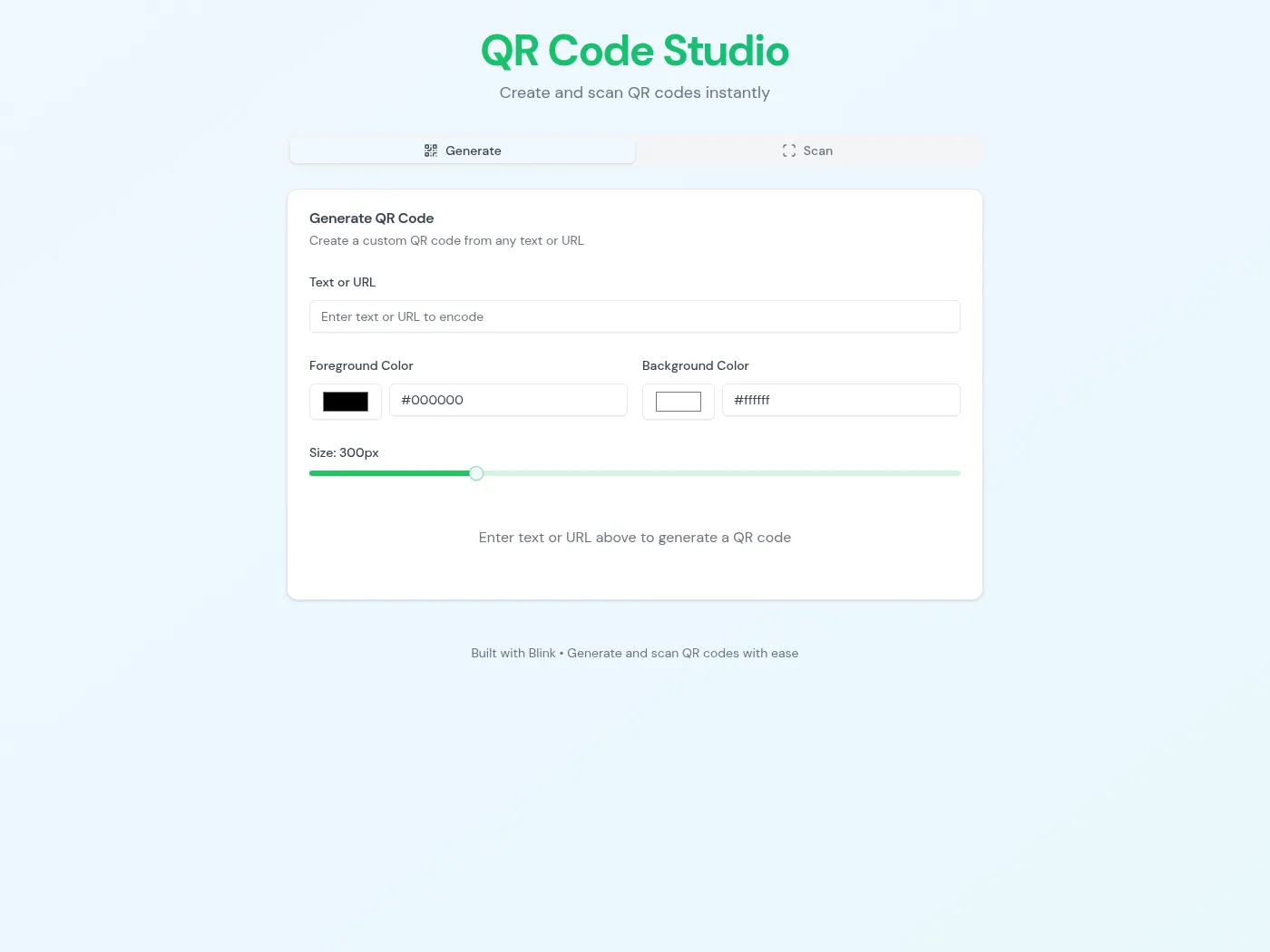QR Code Generator and Scanner