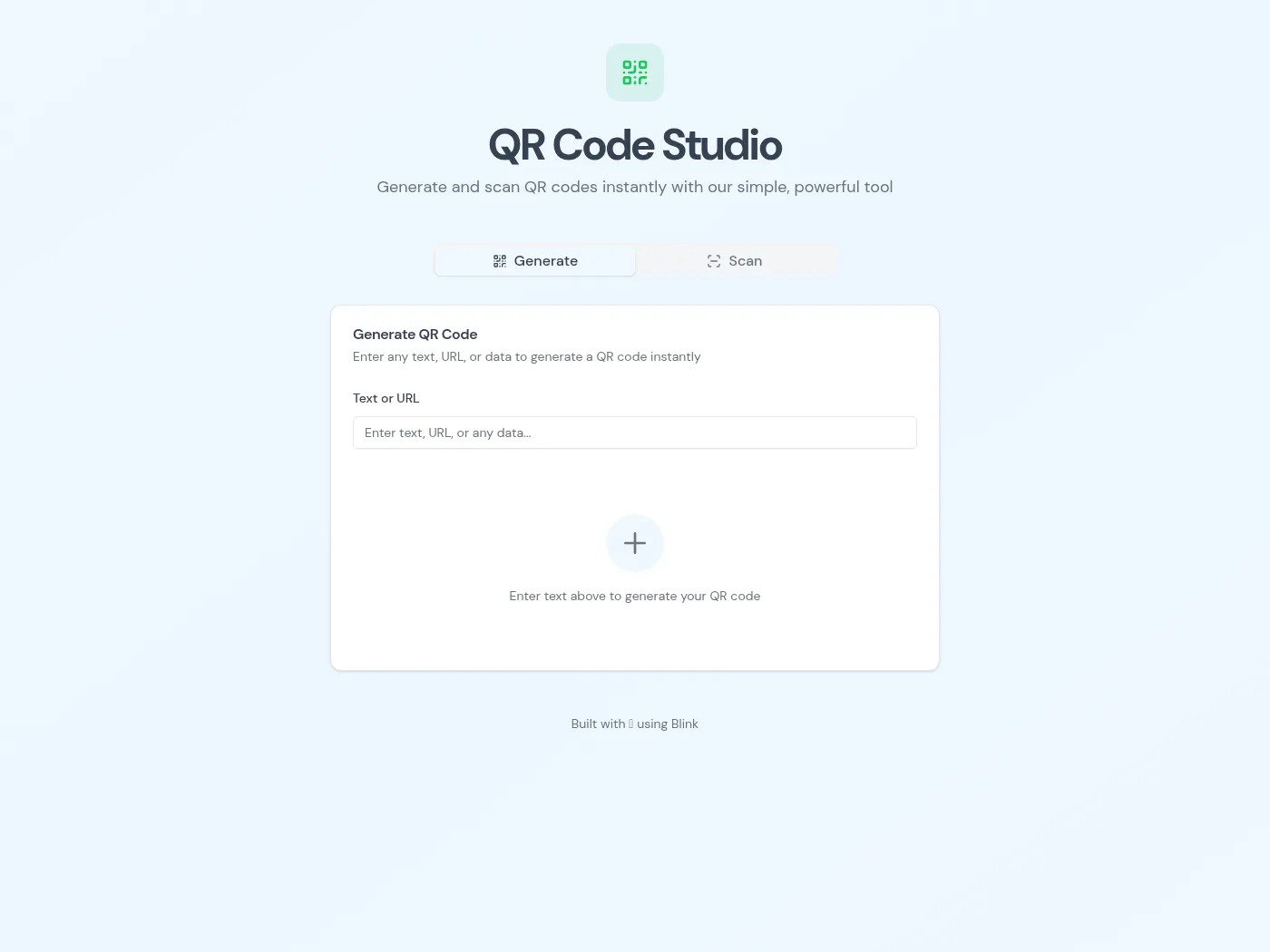 QR Code Generator and Scanner