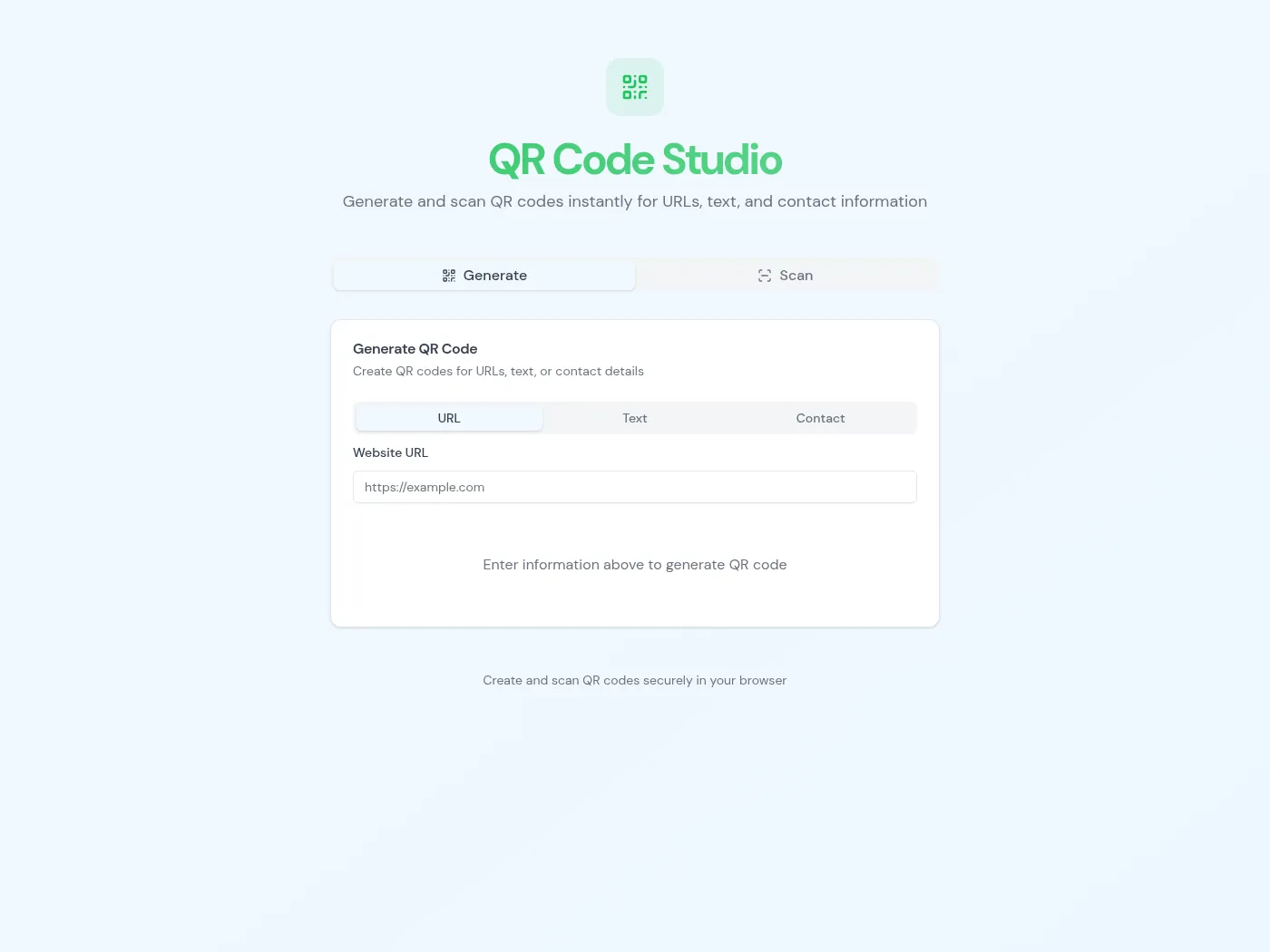 QR Code Generator and Scanner