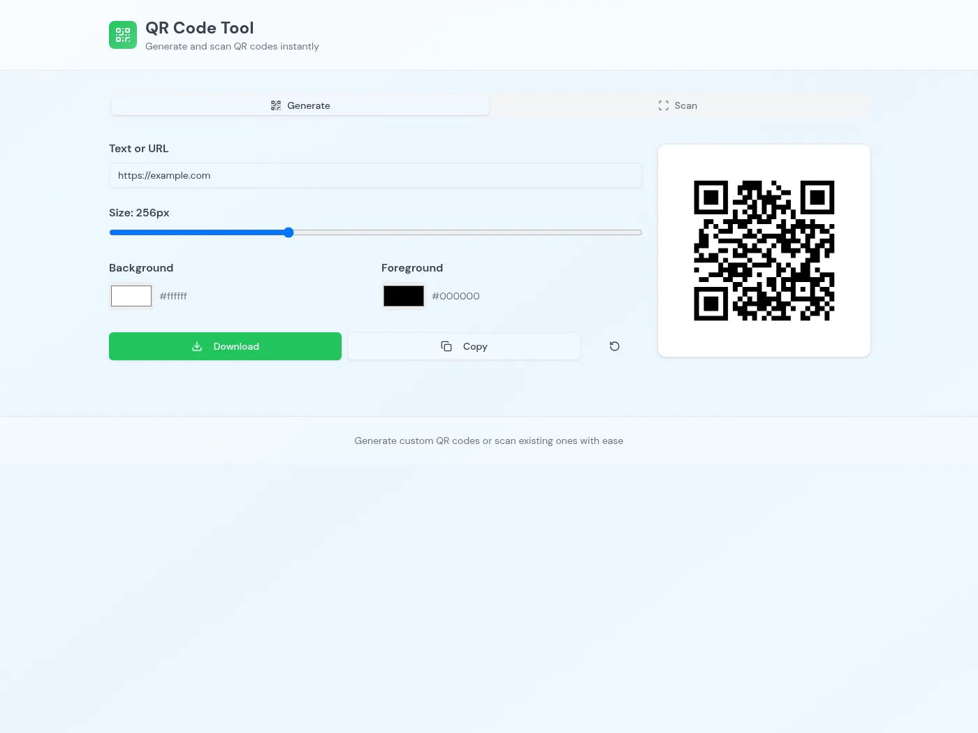 QR Code Generator and Scanner