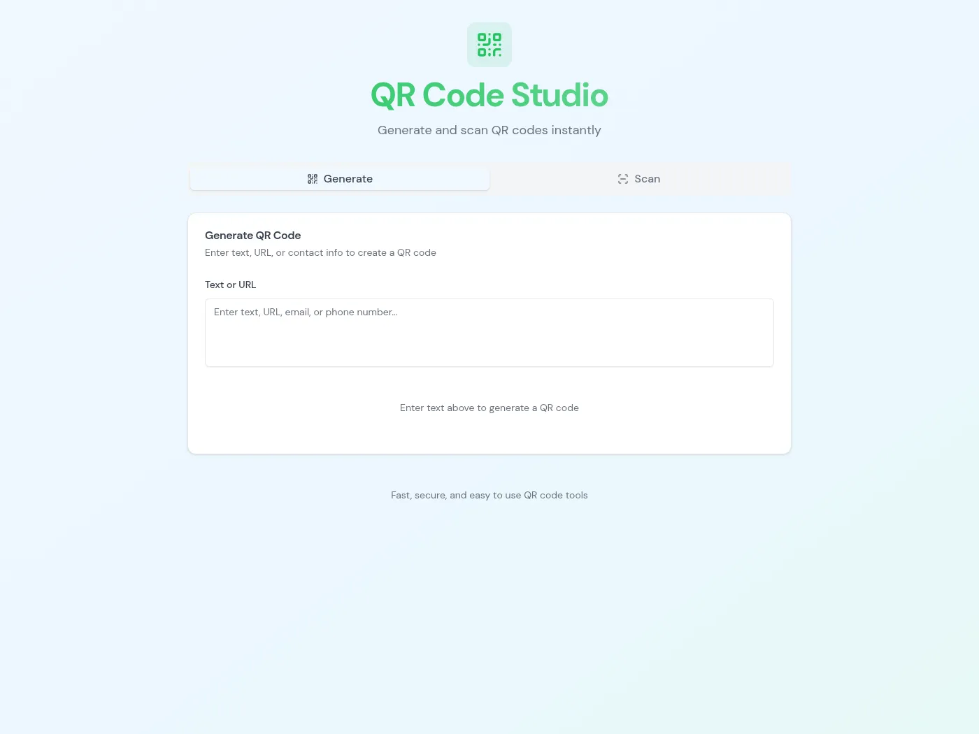 QR Code Generator & Scanner