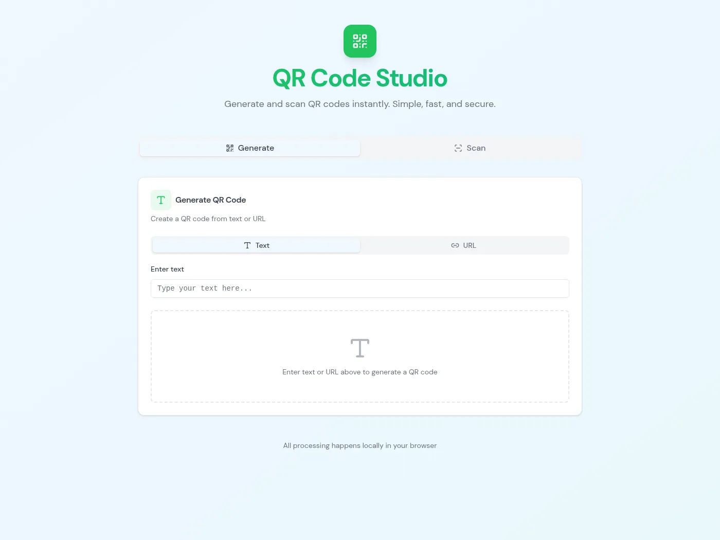 QR Code Generator & Scanner