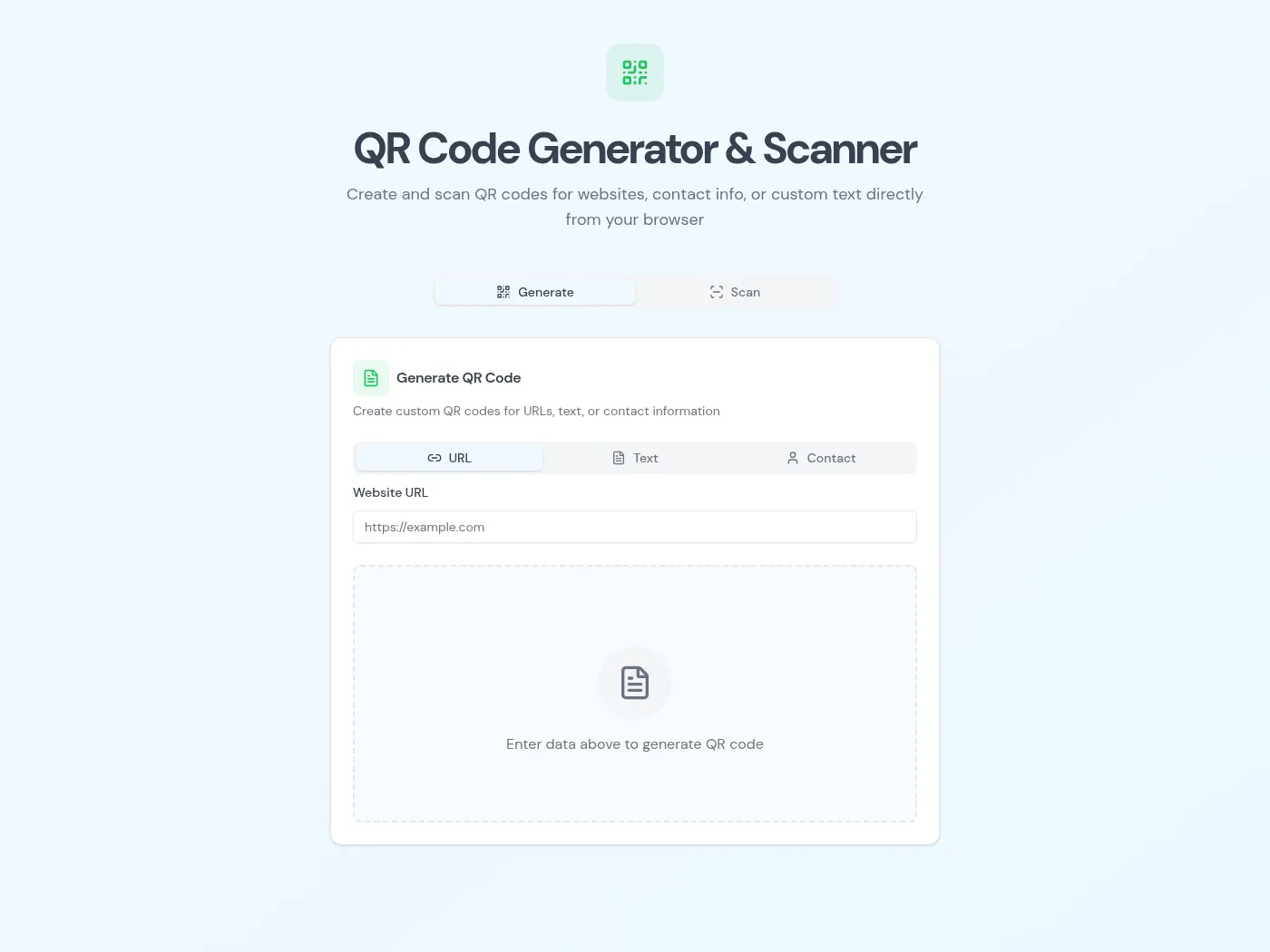 QR Code Generator and Scanner