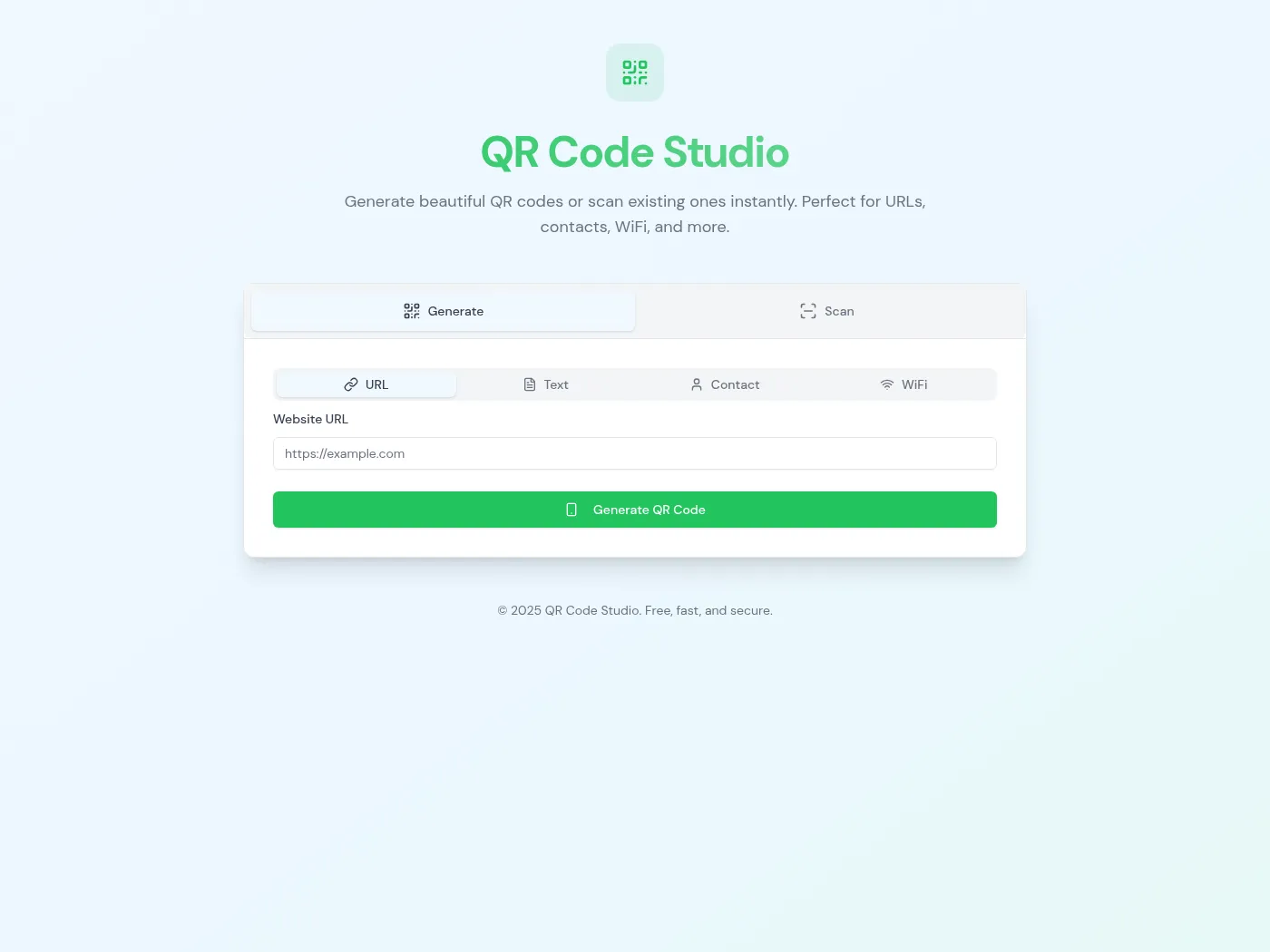 QR Code Generator & Scanner