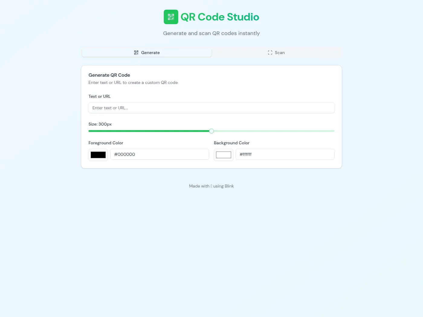 QR Code Generator and Scanner Web App