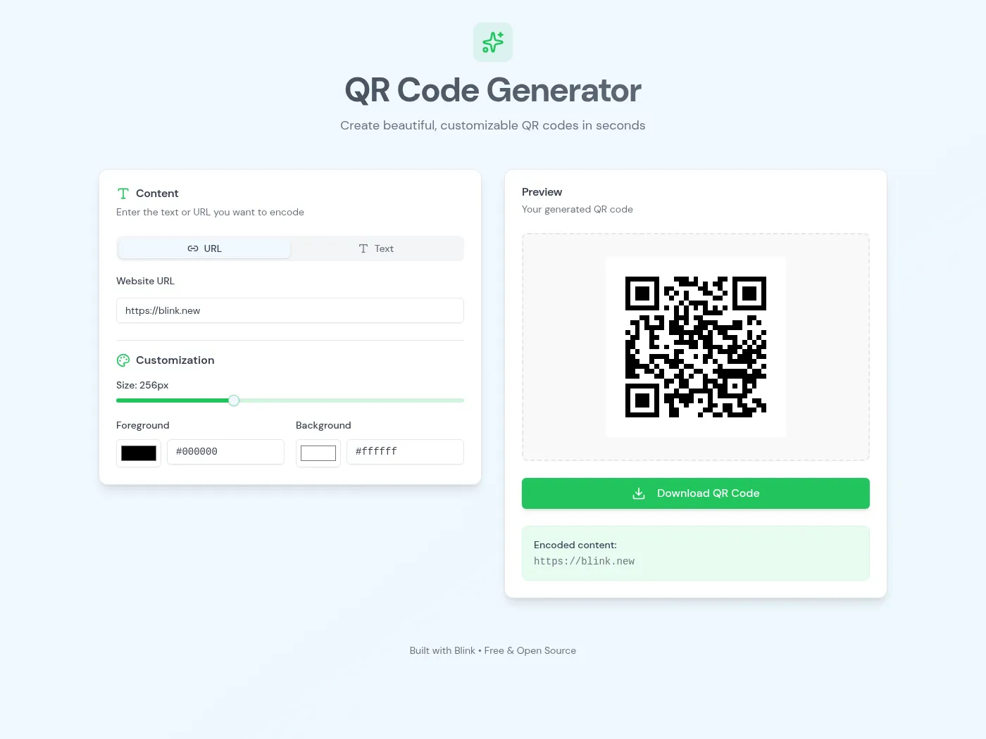 QR Code Generator Tool
