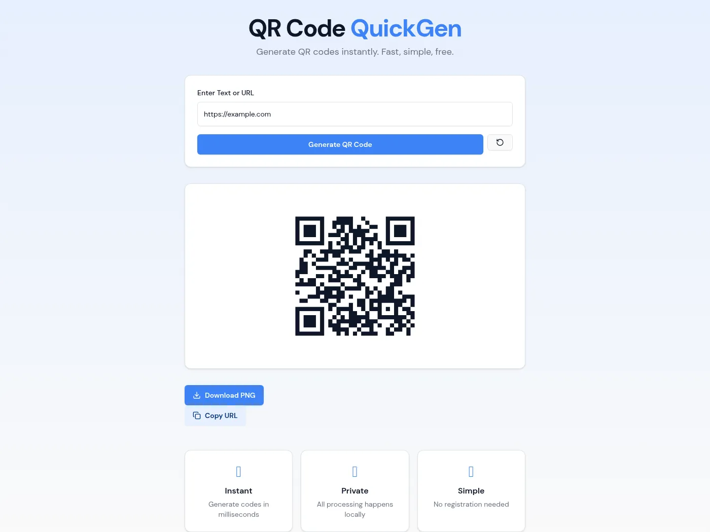 QR Code QuickGen