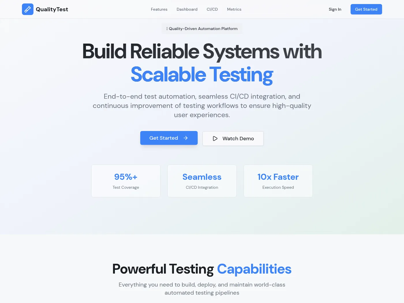 Quality-Driven Automation & Scalable Testing Platform