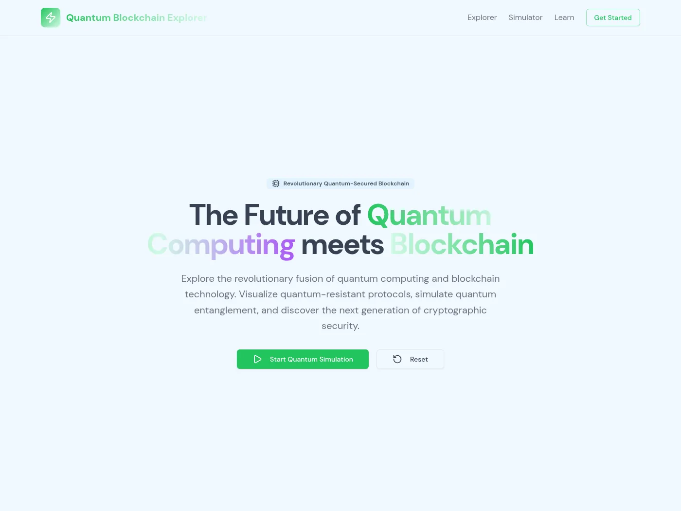 Quantum Blockchain Protocol Explorer