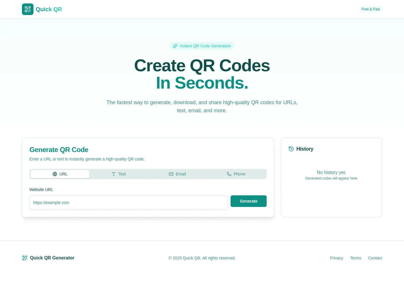 Quick QR Generator