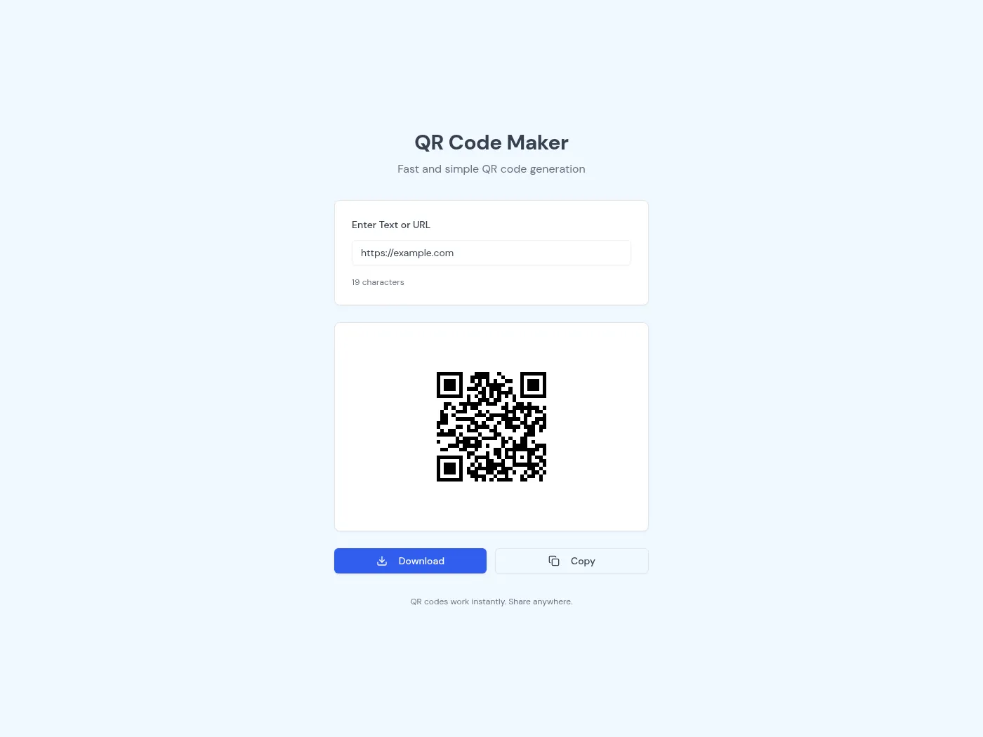 Quick QR Code Maker