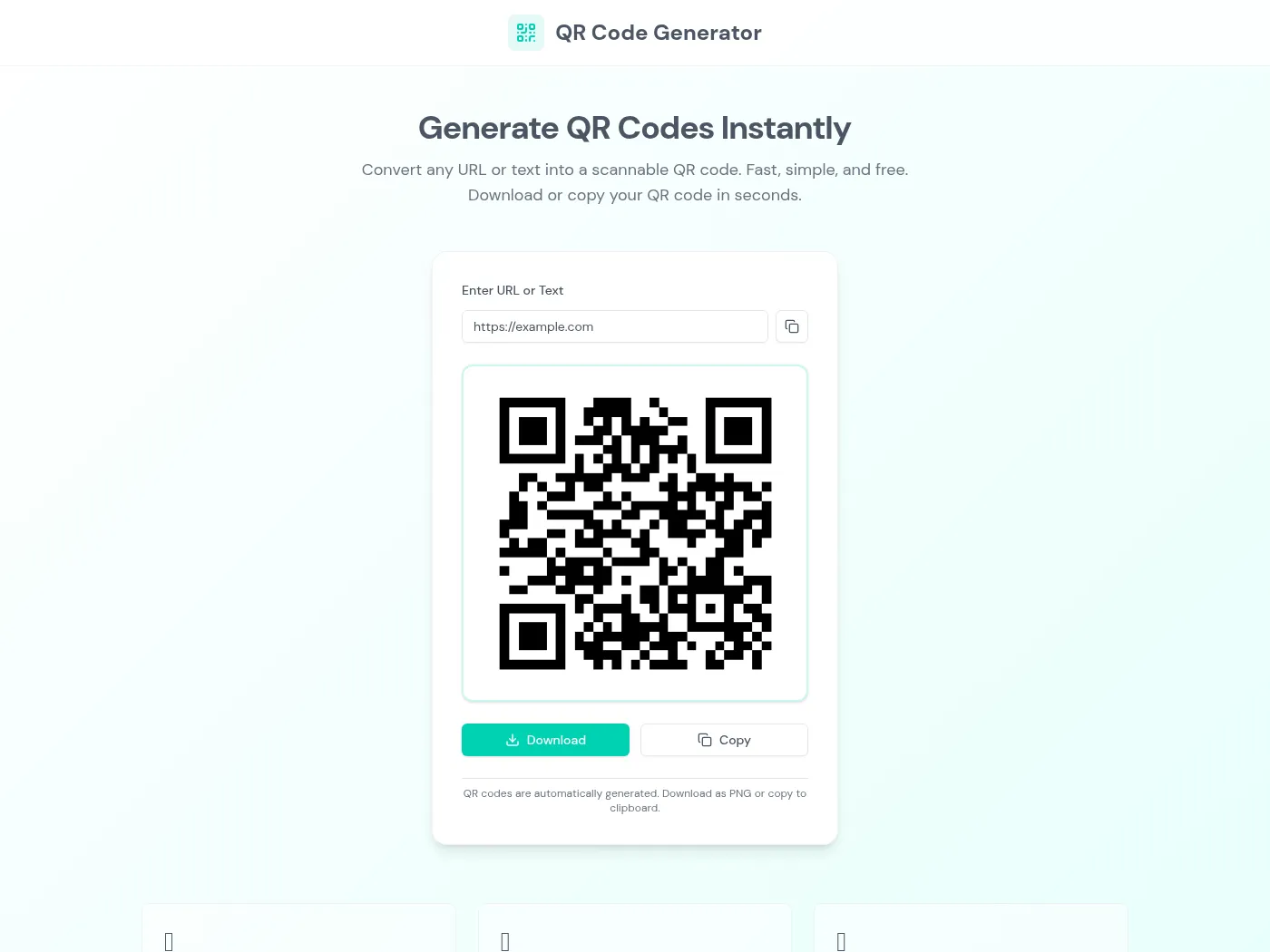Quick QR Code Generator