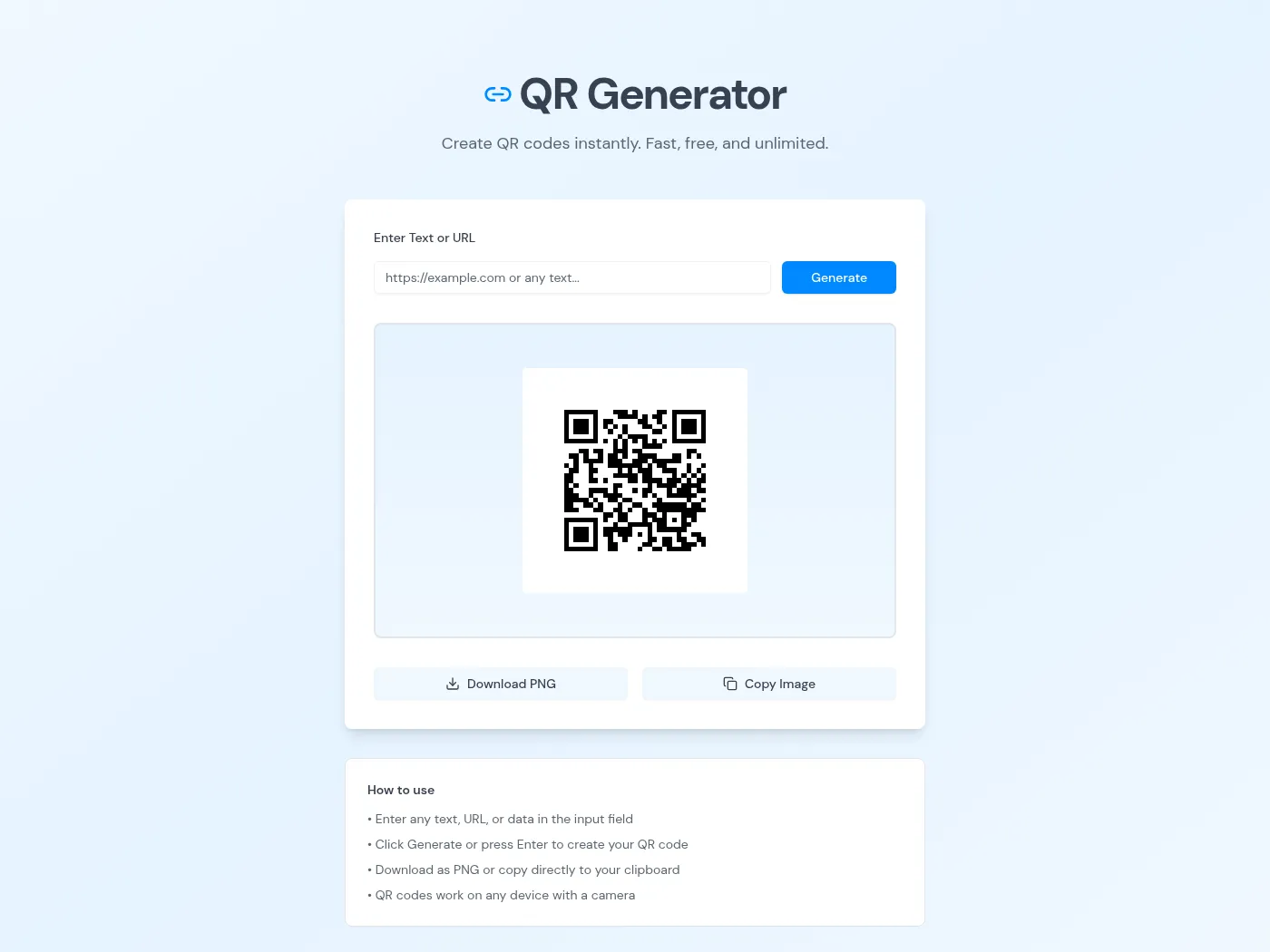 Quick QR Generator