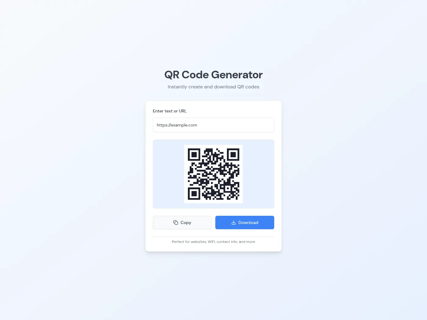 Quick QR Generator