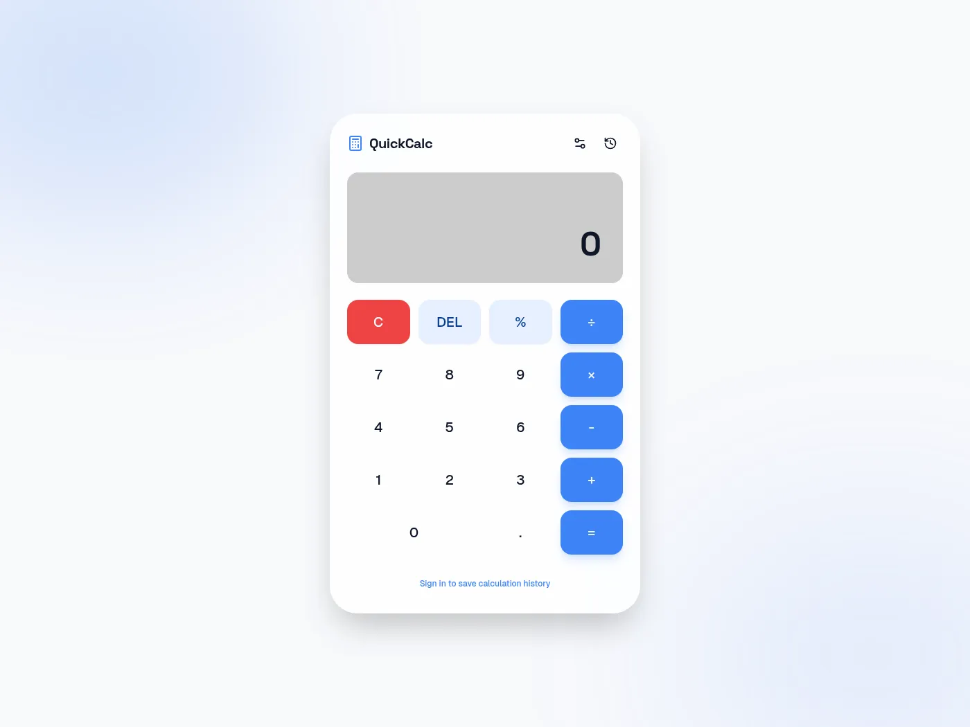 QuickCalc App