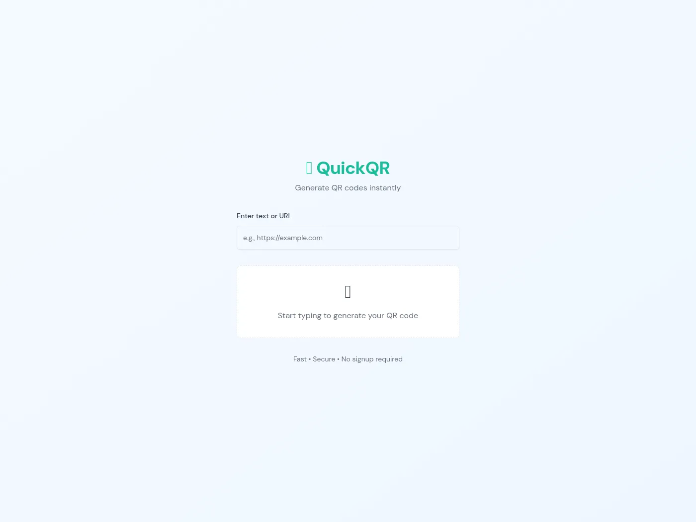 QuickQR Generator