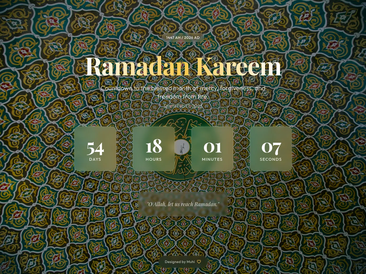 Ramadan Countdown App