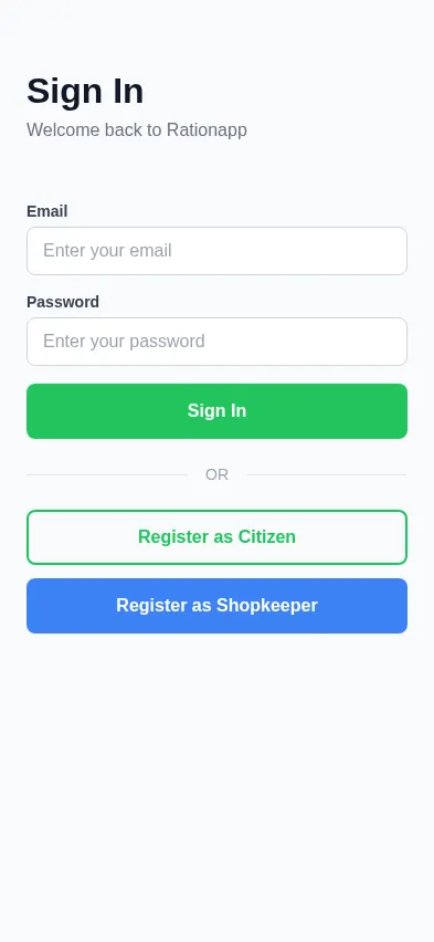 Rationapp Role-Based Authentication Module