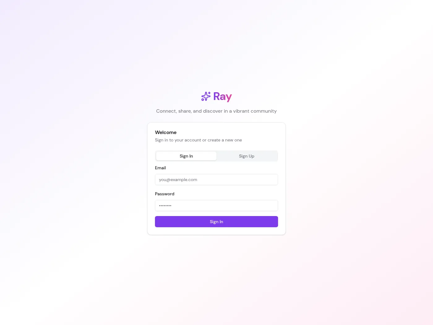 Ray Social Network