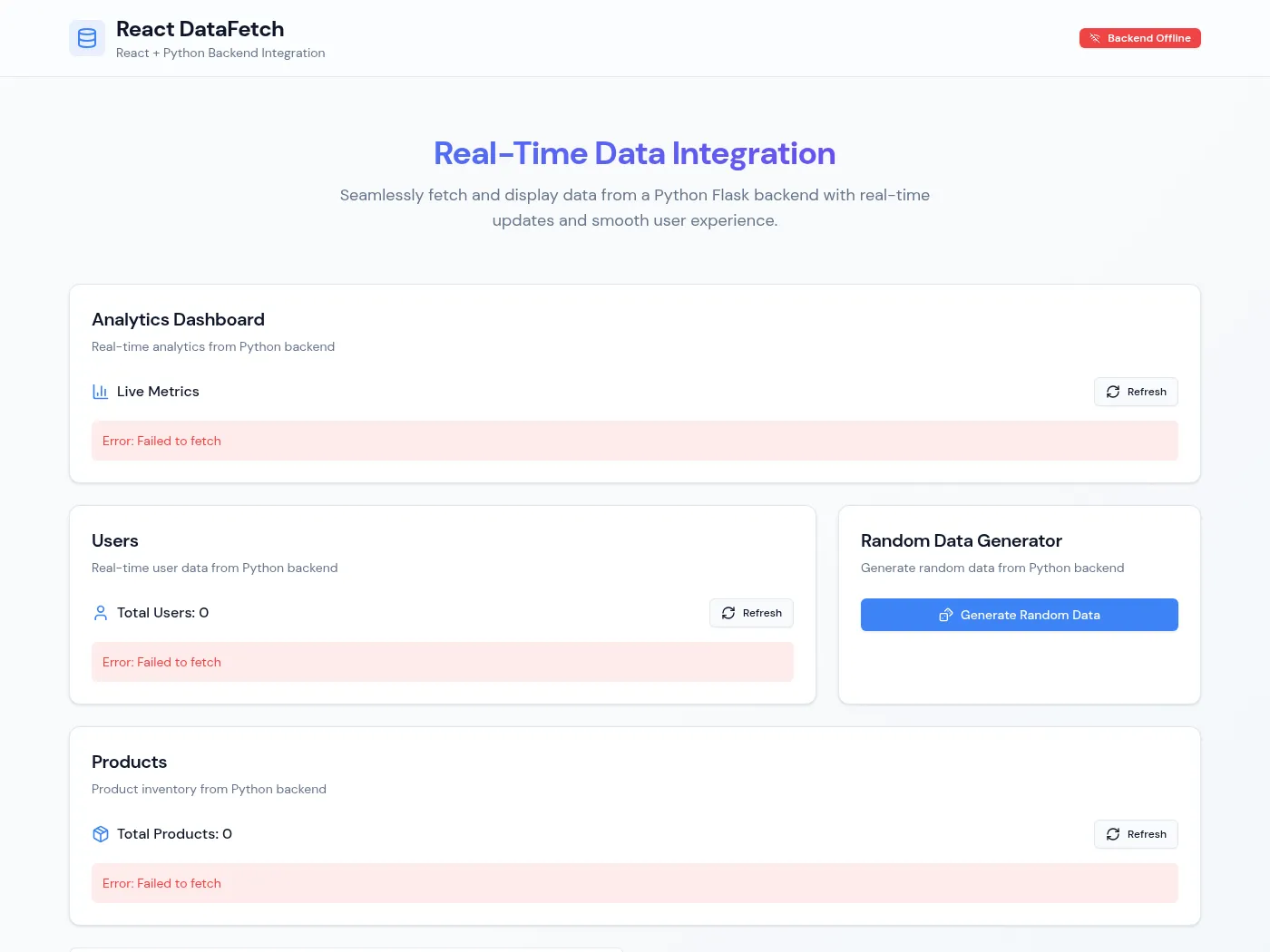 React DataFetch Site
