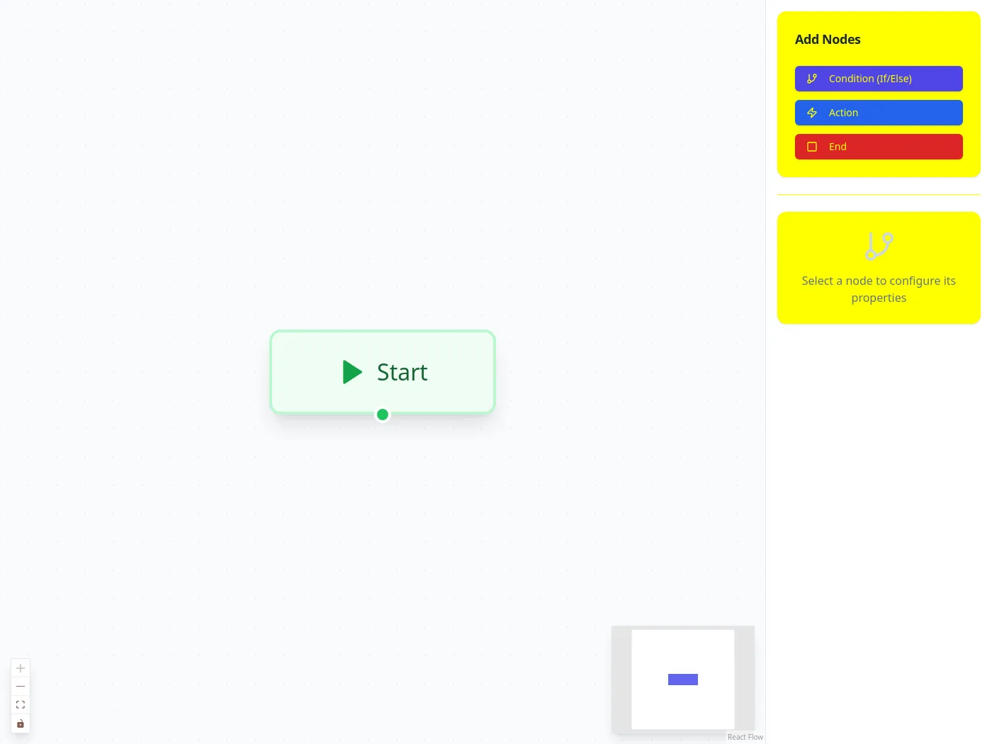 React Flow Logic Builder