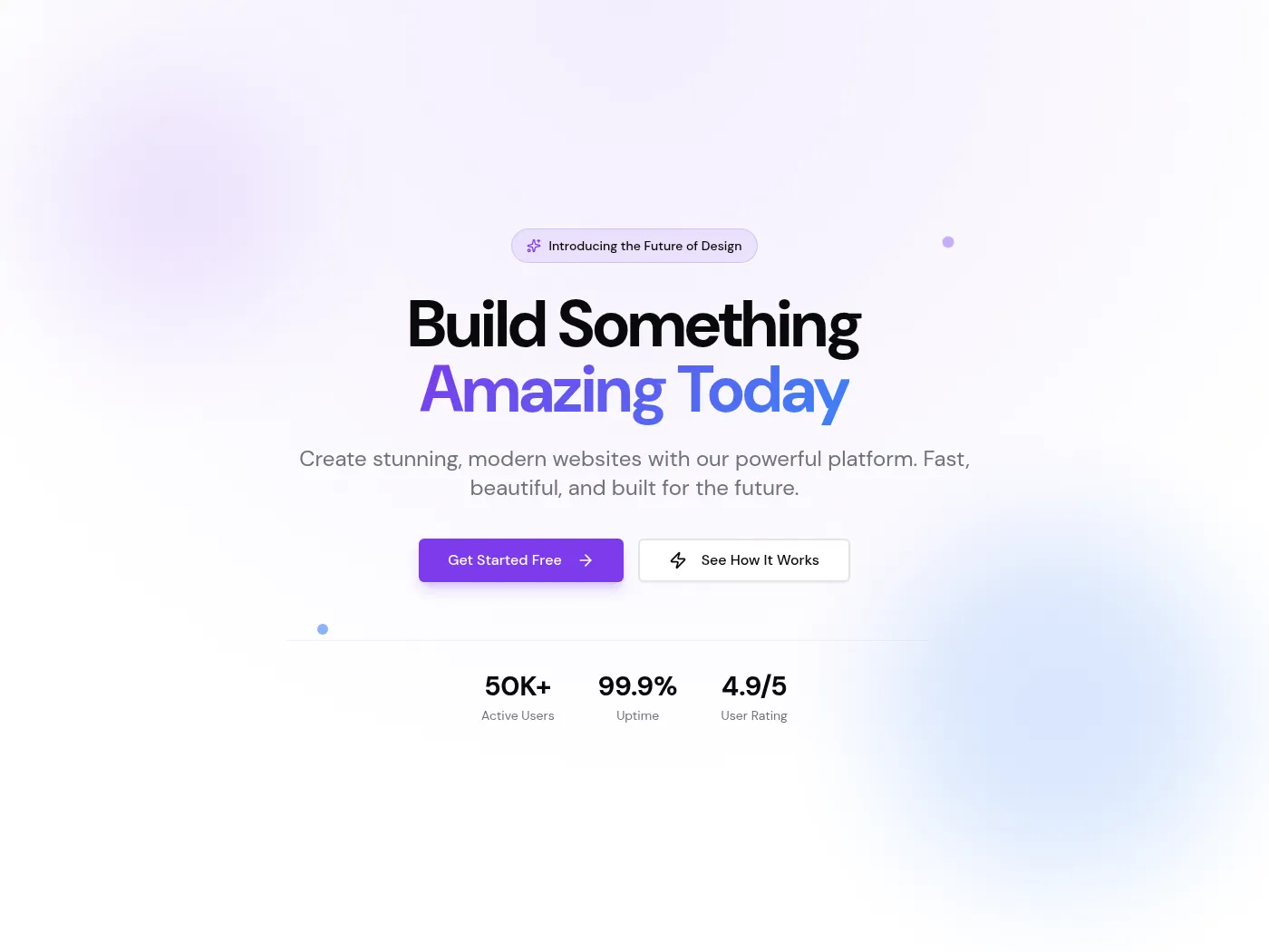 React Hero Page Builder