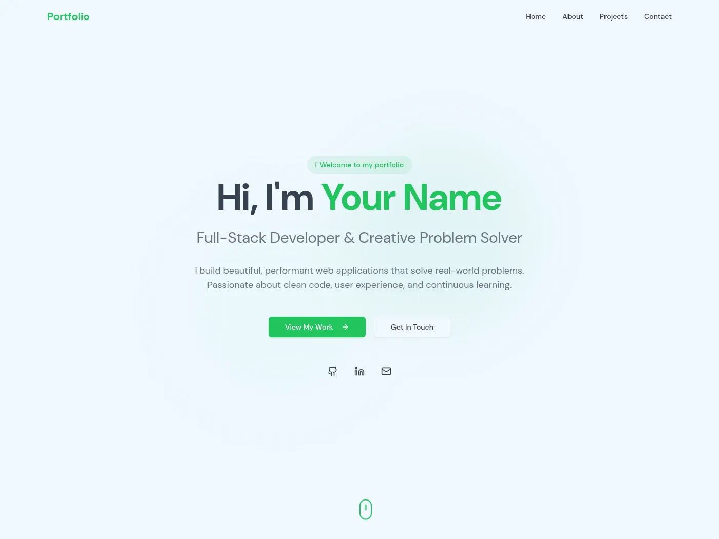 React Portfolio Website