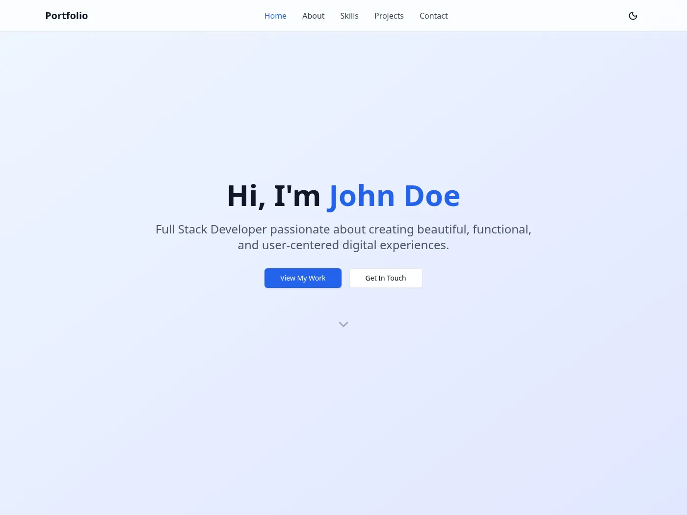 React Portfolio Website