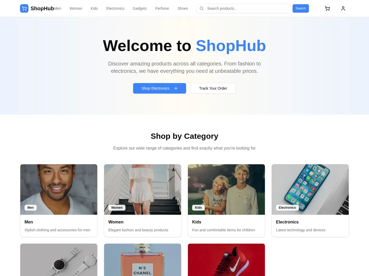 React Shopping Hub: Full-Featured E-Commerce Web App