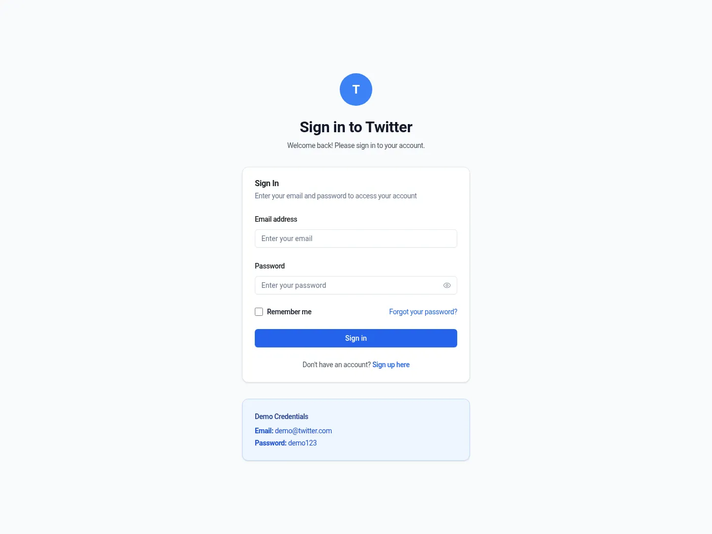 React Twitter Clone Foundation