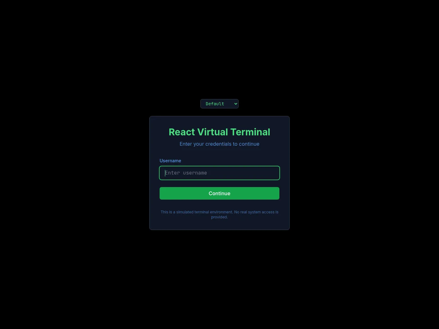 React Virtual Terminal – Advanced Web-Based Unix Shell Simulator